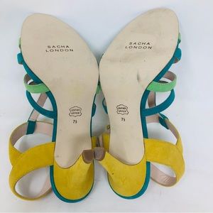 Sacha London | Shoes | New Sacha London Usha Suede Strappy Sandal Heels ...